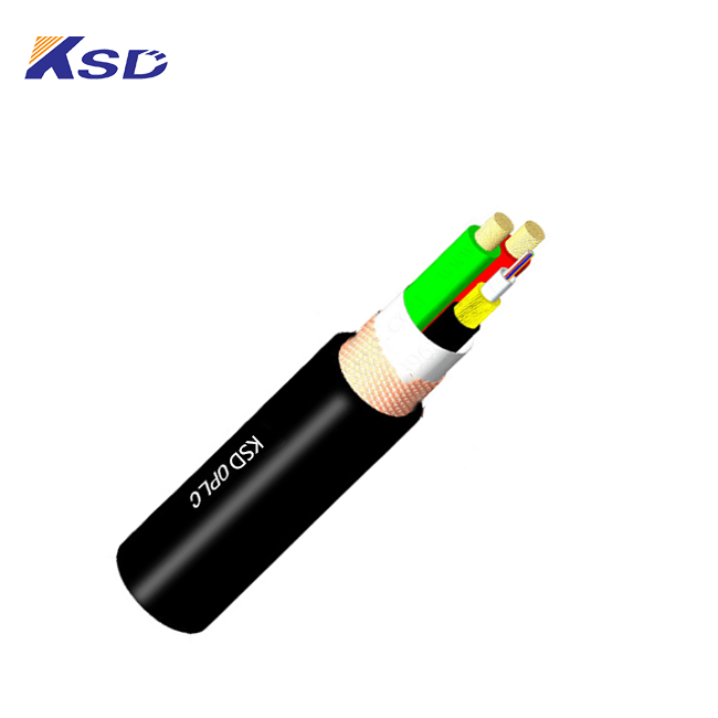 6 Core OPLC Cable Hybrid Fiber Optic Cable, Composite Low Voltage ...